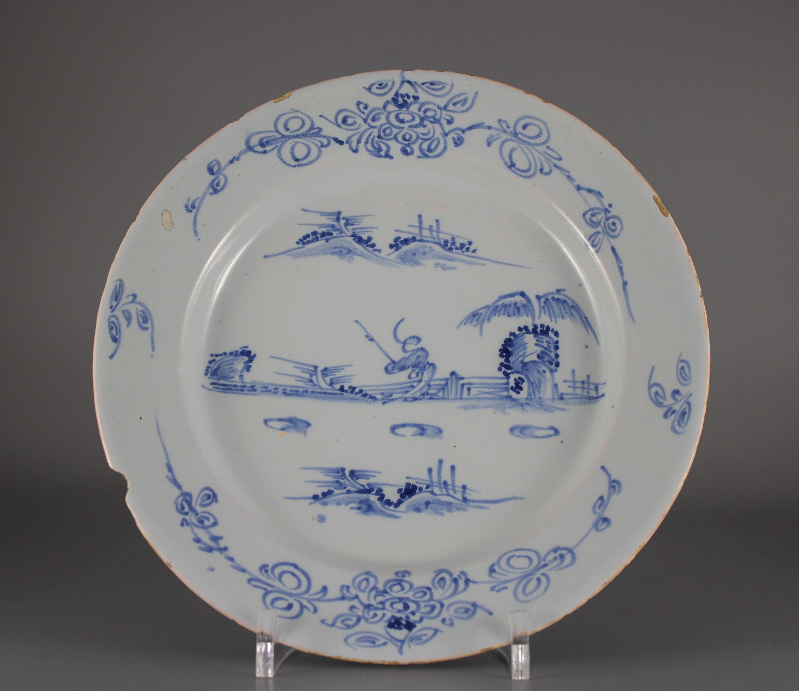 London delftware Plate (Ref.1305) - JUNO ANTIQUES